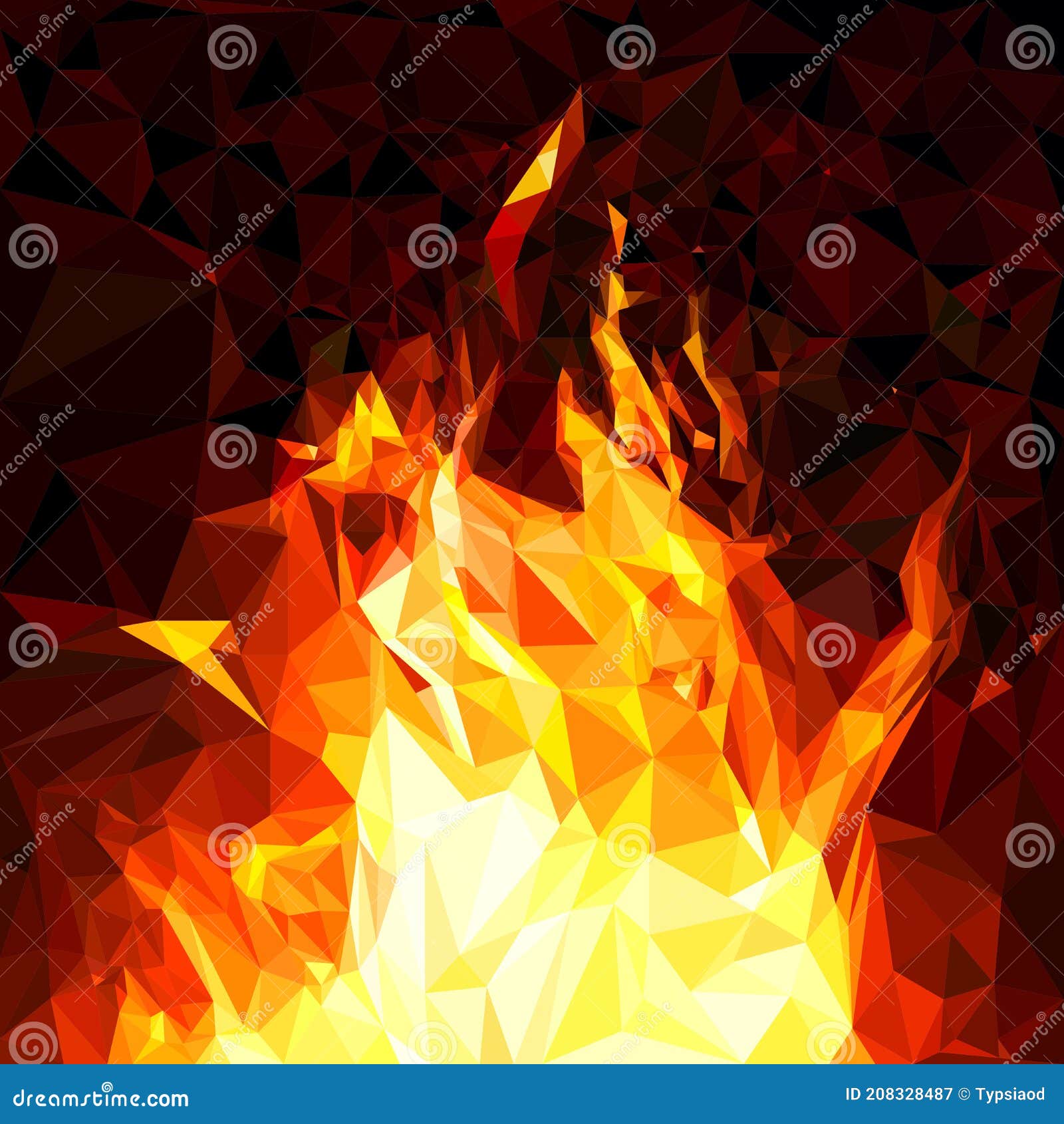 Fiery Fire Background Cartoon Vector | CartoonDealer.com #208328487