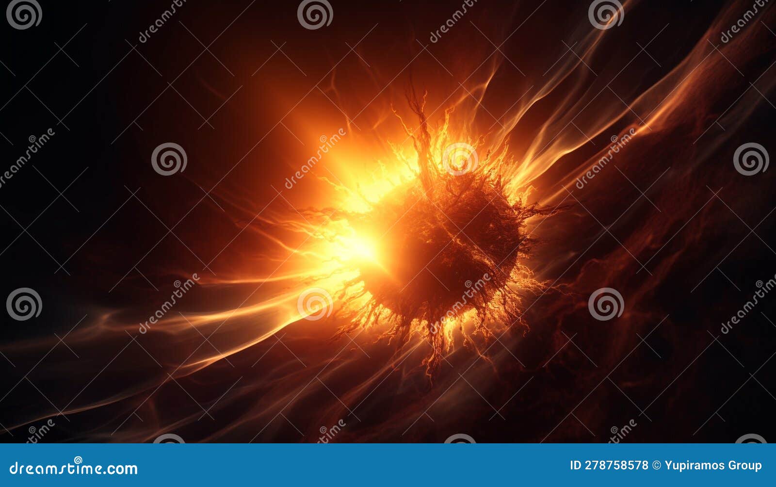 Fiery Fish Swim in a Glowing Underwater Inferno of Danger Generated by ...