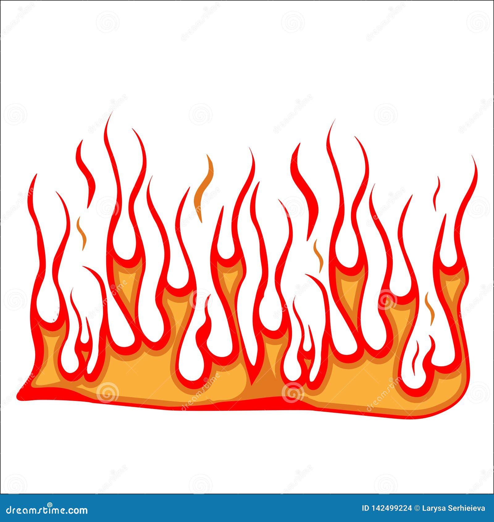 Fiery Flame, Burning Fire, Ring Fire Strips Stock Vector - Illustration ...