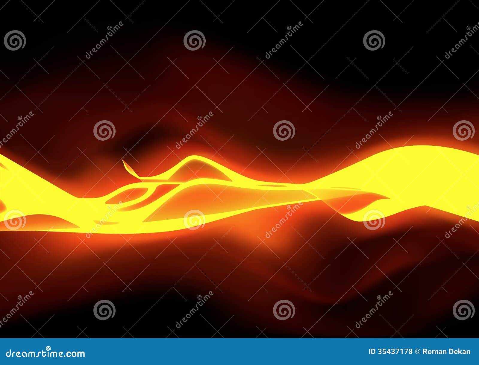 Fiery Flames stock vector. Illustration of blazing, flames - 35437178