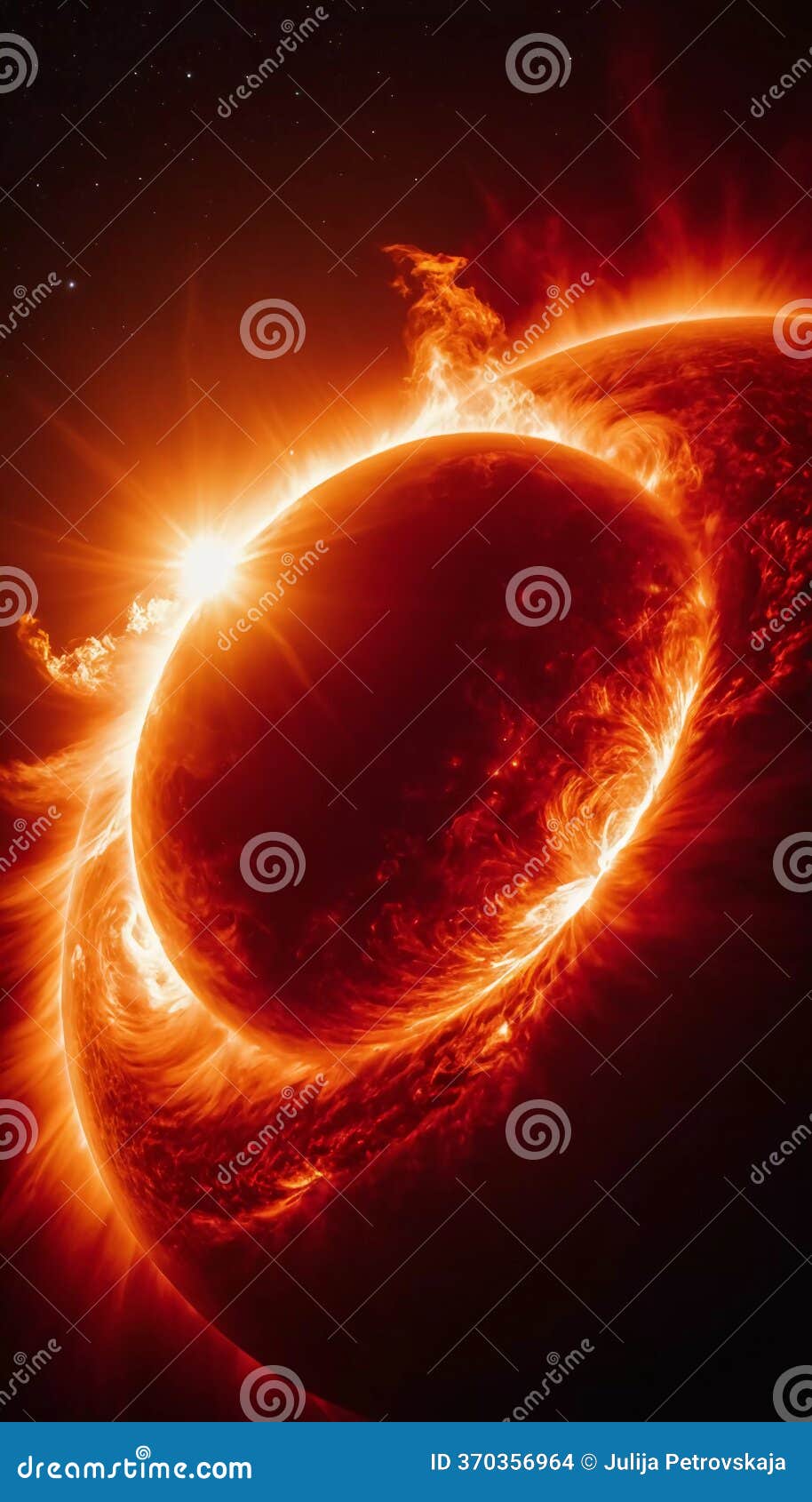 Solar Surface With Fiery Coronal Mass Isolated On Transparent ...