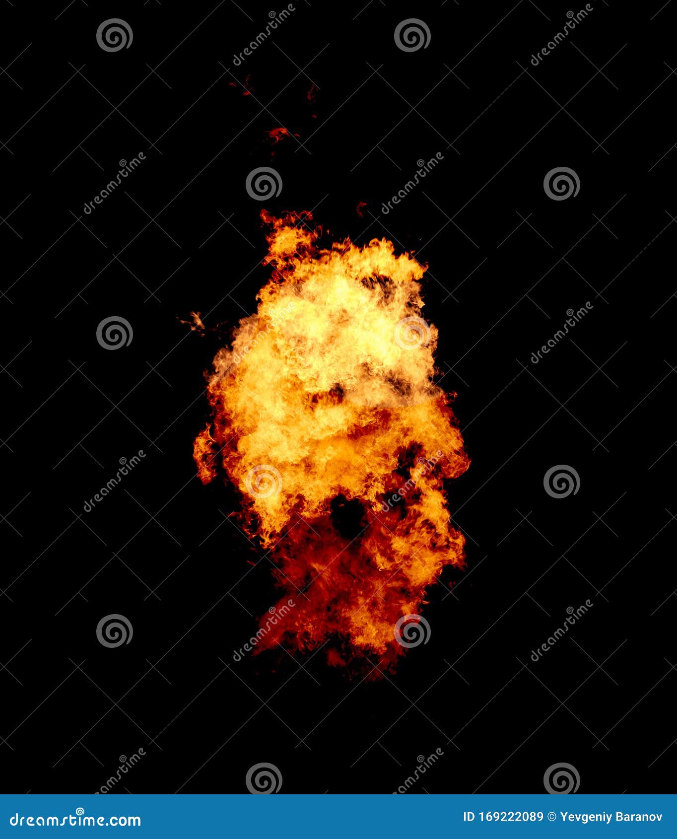 Fiery Flash on a Black Background. Fire from a Gas Flash Stock Image ...
