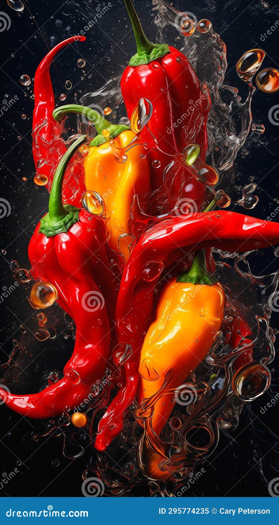 Fiery Flavors: Exploring the Dynamic Forms of Peppers on a High Stock ...