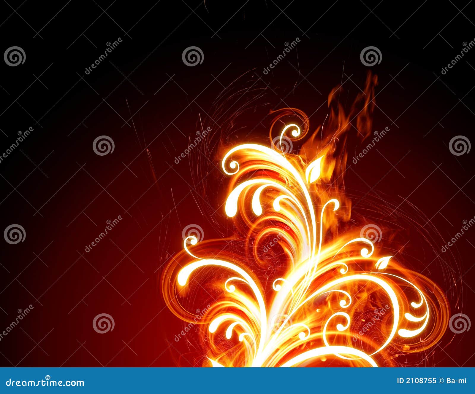 Fiery Flower Stock Image | CartoonDealer.com #2108755