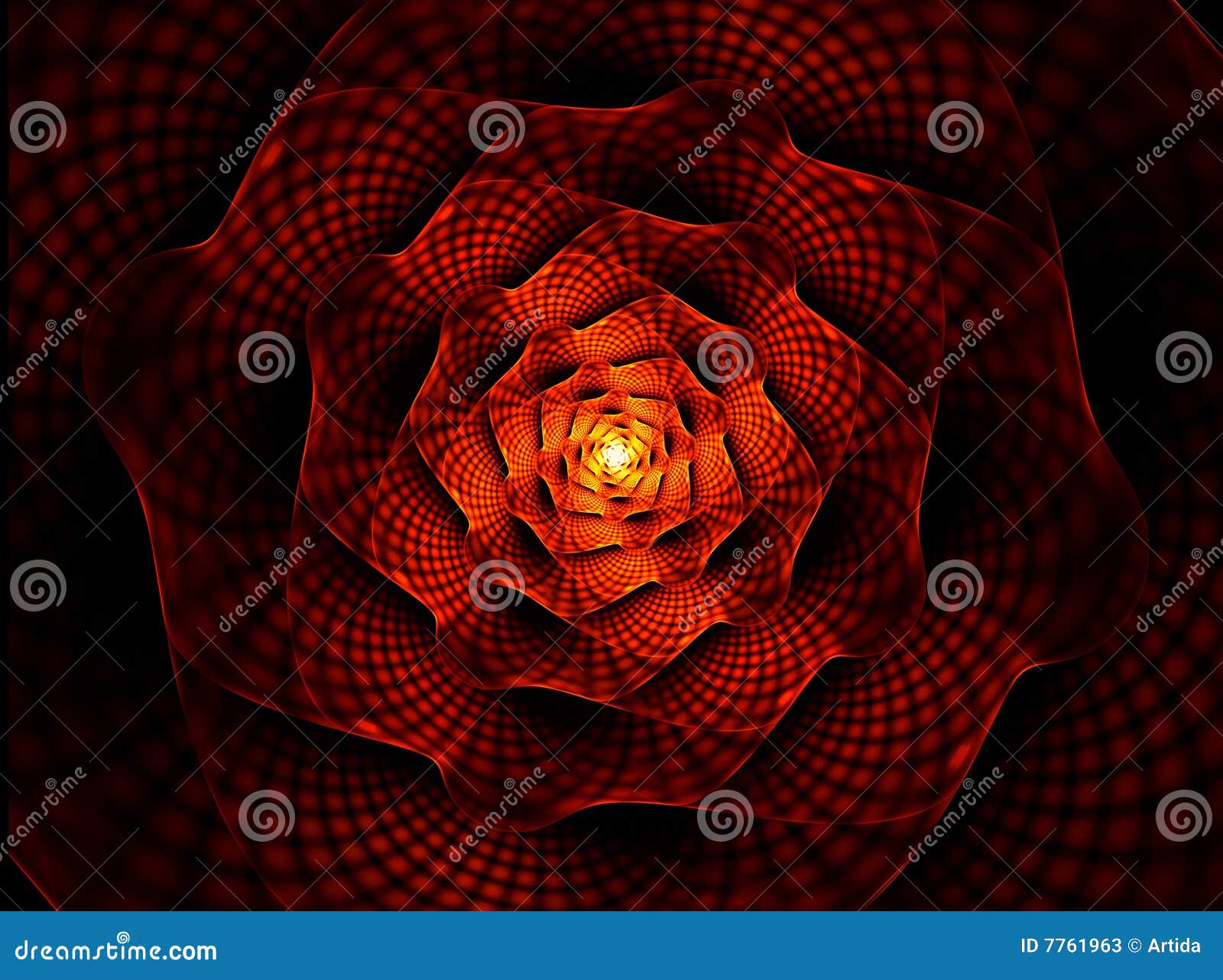 Fiery Flower, the Red Flower of Passion Stock Illustration ...