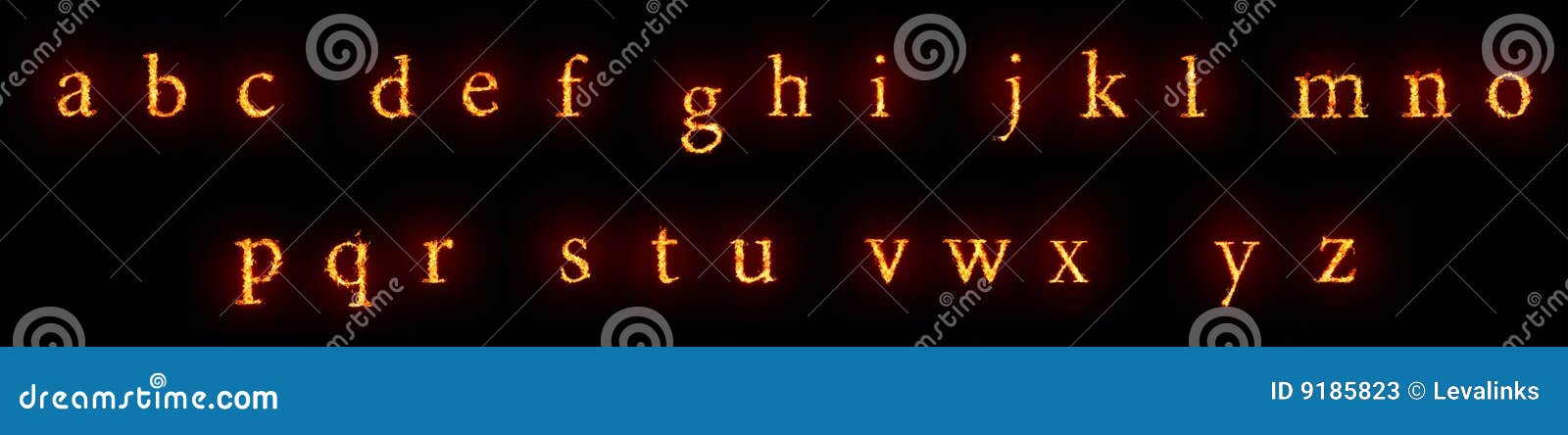Fiery font collection stock illustration. Illustration of decorative ...