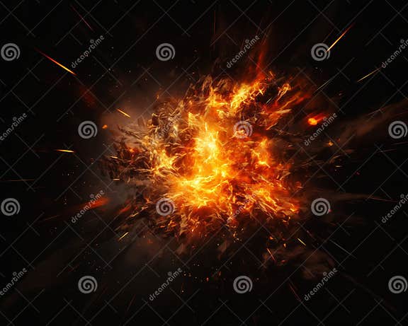 Fiery Fragmentation: a Dynamic Cover Featuring an Explosive Fire Stock ...