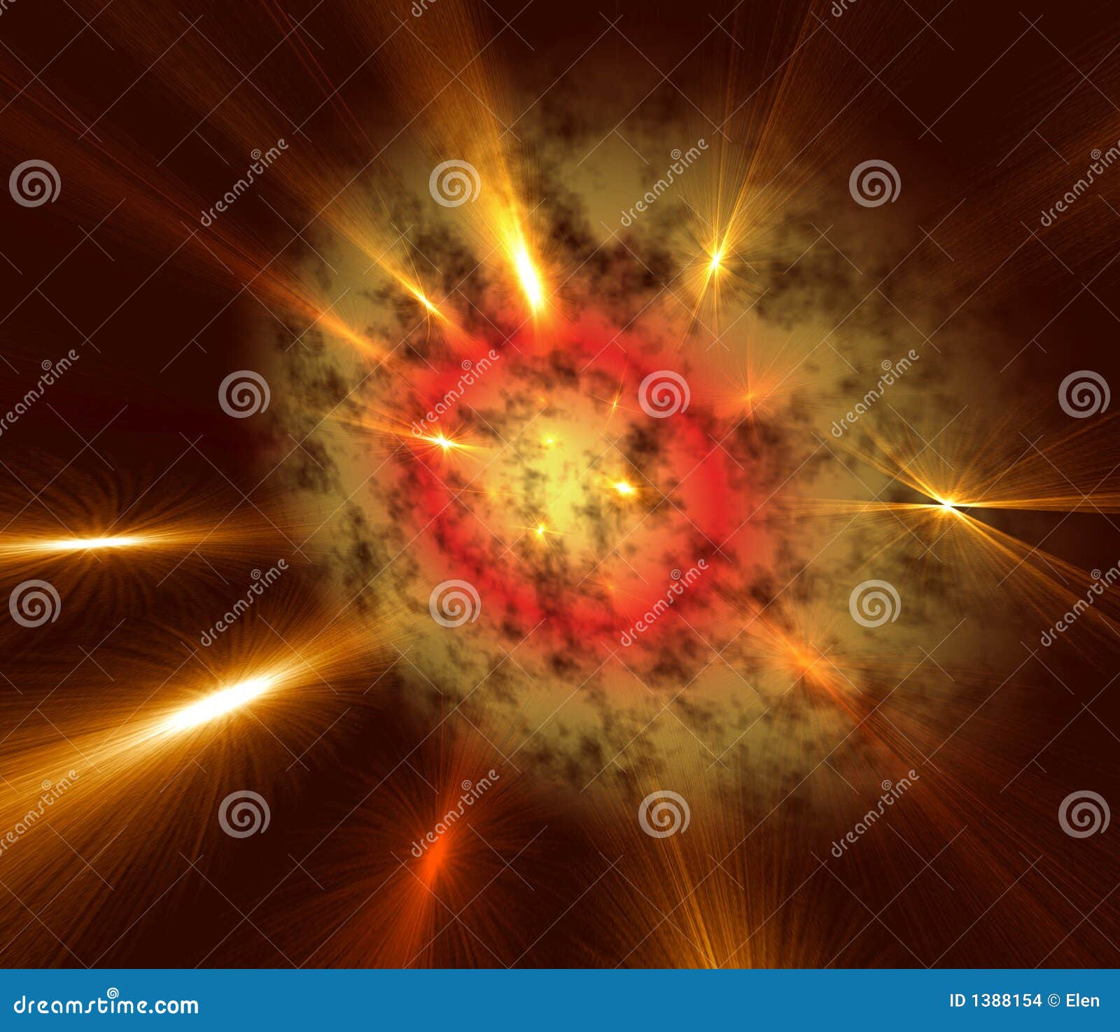 Fiery galaxy stock illustration. Illustration of galaxy - 1388154
