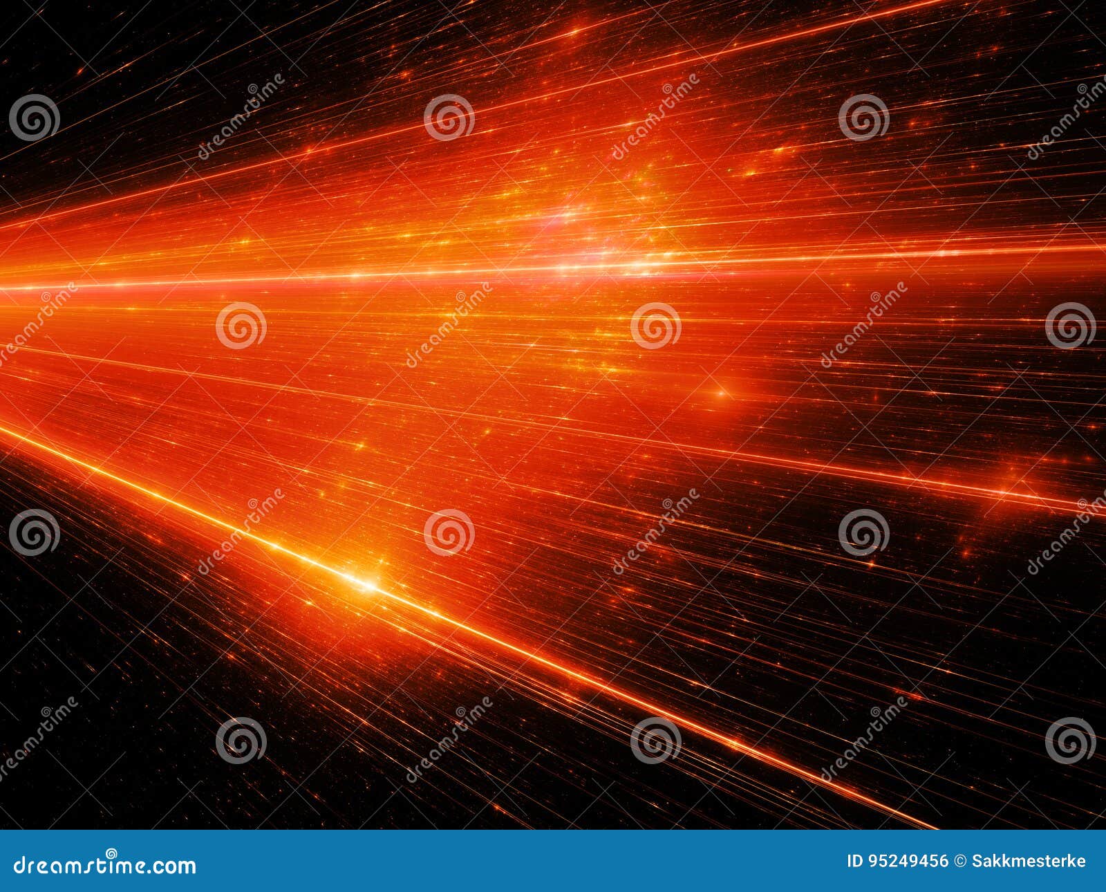 Fiery Glowing Interstellar Plasma Field In Deep Space Royalty-Free ...