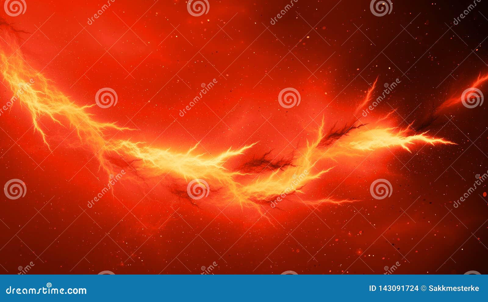 Interstellar Lightning Inverted Black And White Effect Stock Photo ...