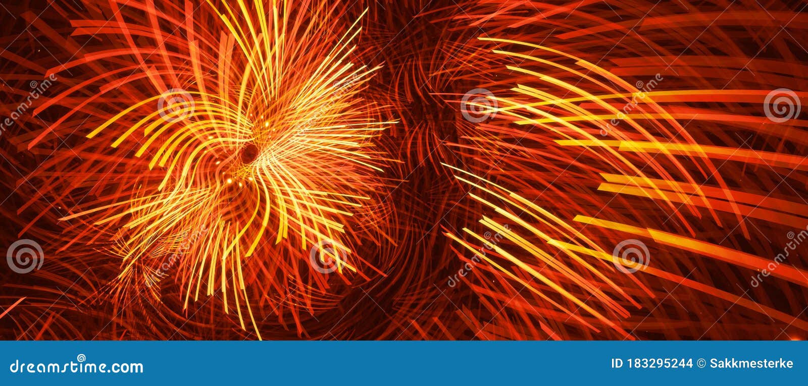 Fiery Glowing Lines Explosion Abstract Widescreen Background Stock ...