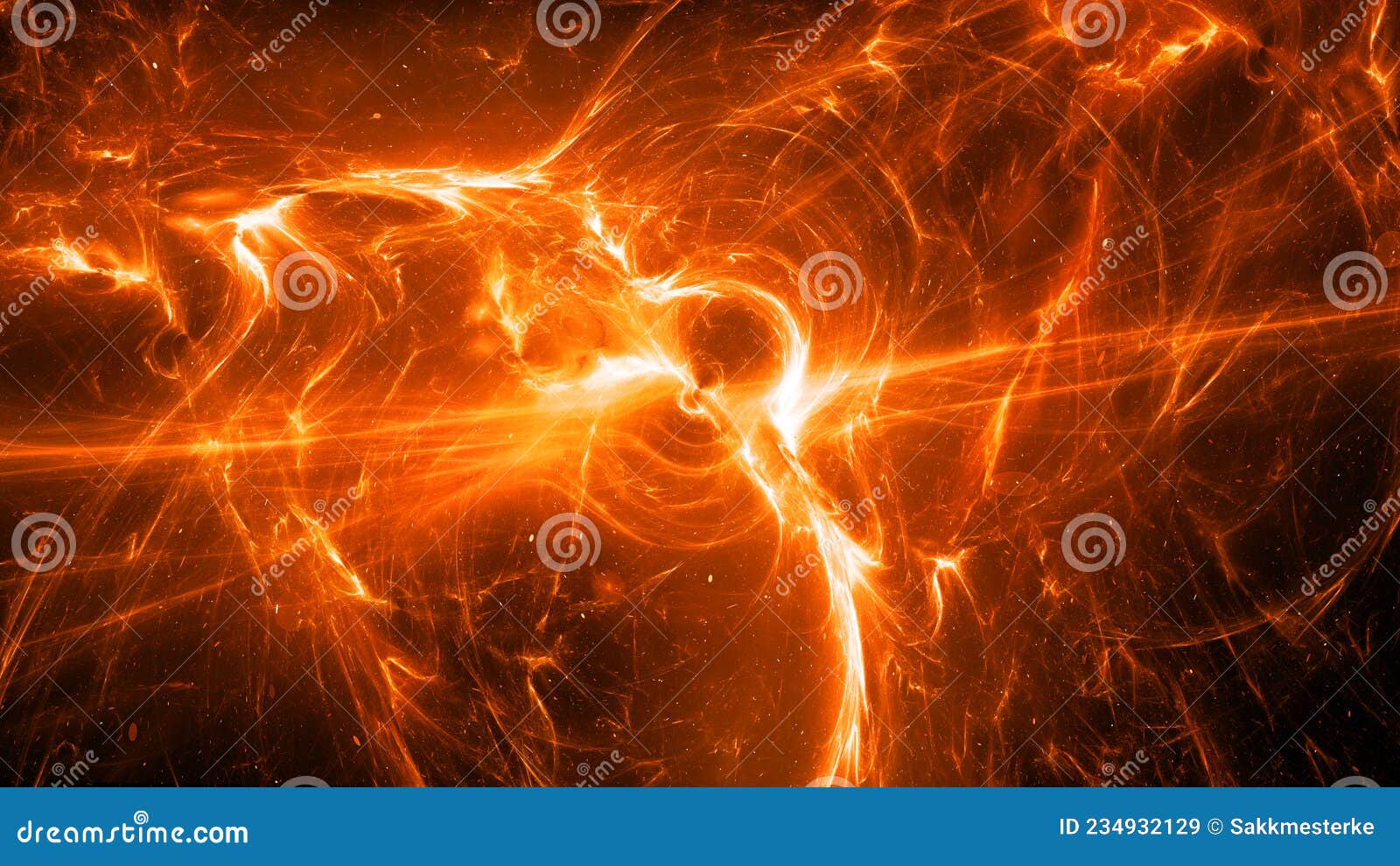 Fiery Glowing Multidimensional Plasma in Space Stock Illustration ...