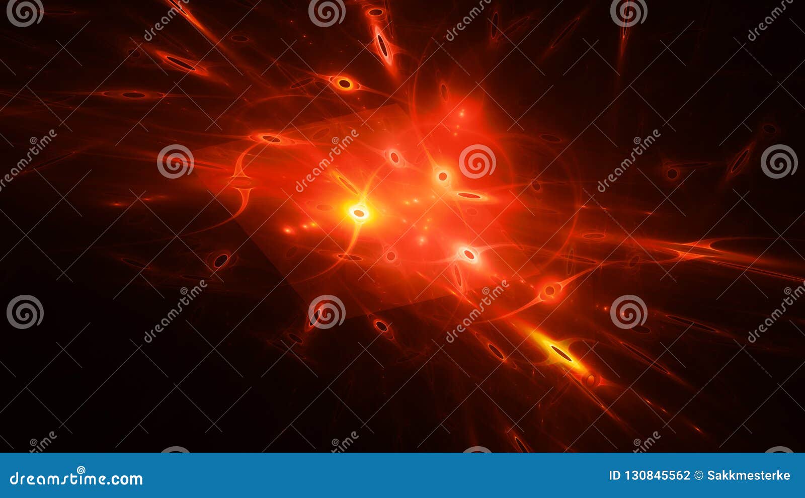 Fiery Glowing Spiral Fantasy Computer Generated Abstract Background ...