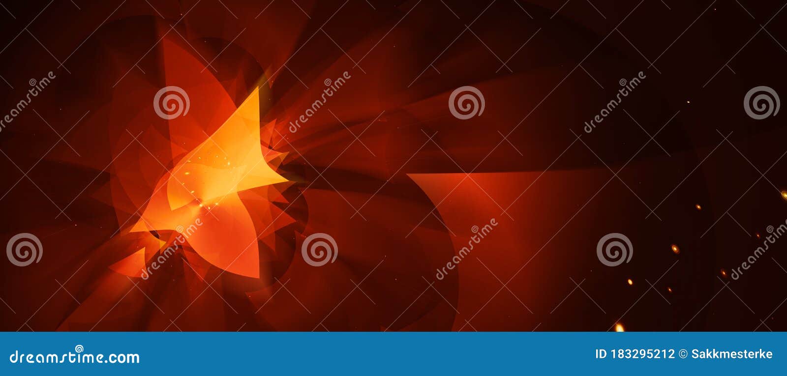 Fiery Glowing Space Butterfly Widescreen Abstract Background Stock ...