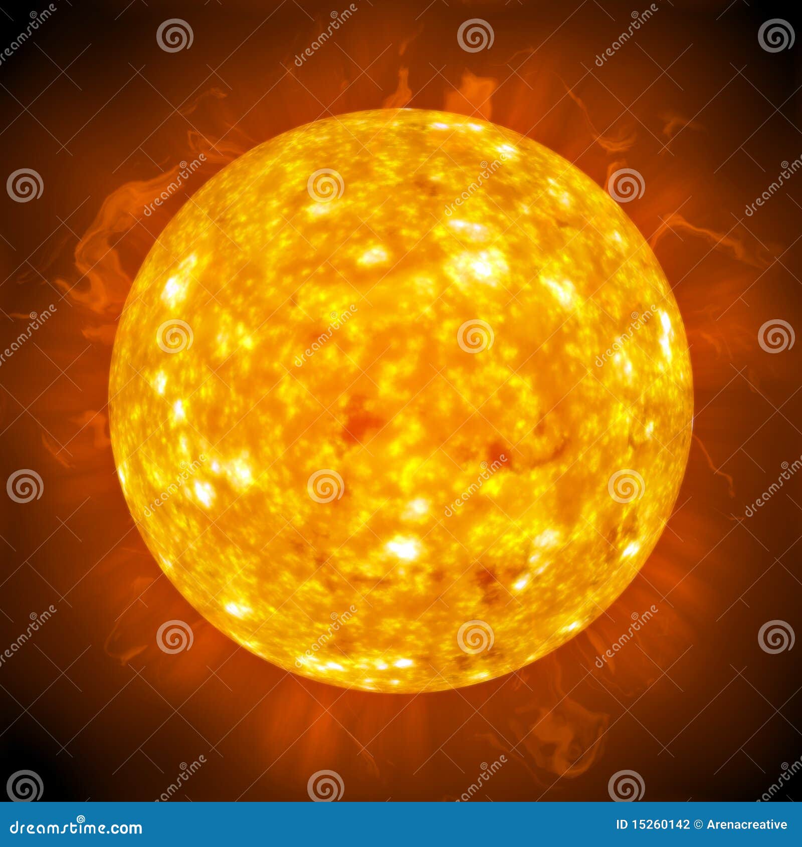 Fiery Glowing Sun stock illustration. Illustration of abstract - 15260142