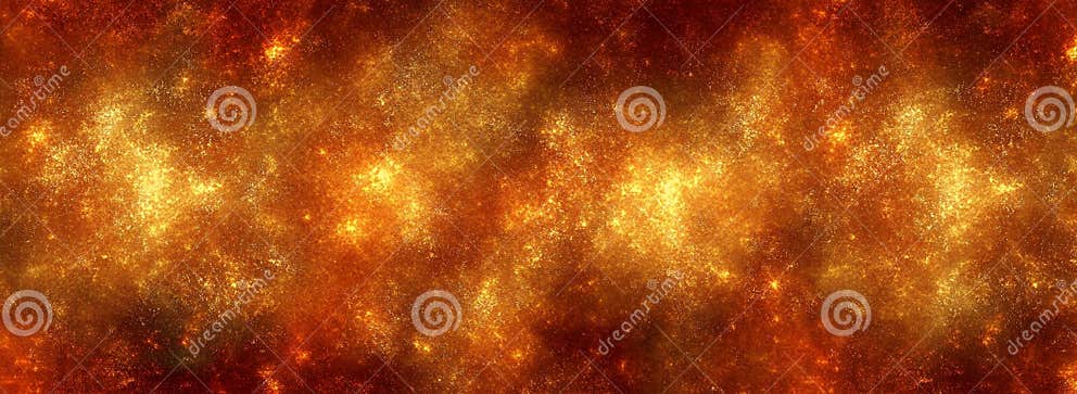 Fiery Gold Galaxy Abstract Cosmic Background Texture Stock Illustration ...