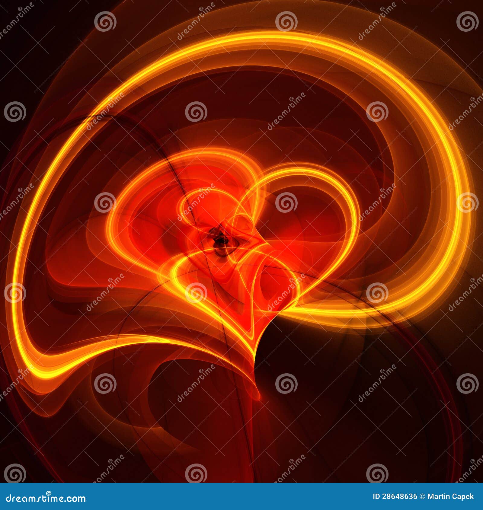 Fiery heart stock illustration. Illustration of fiery - 28648636