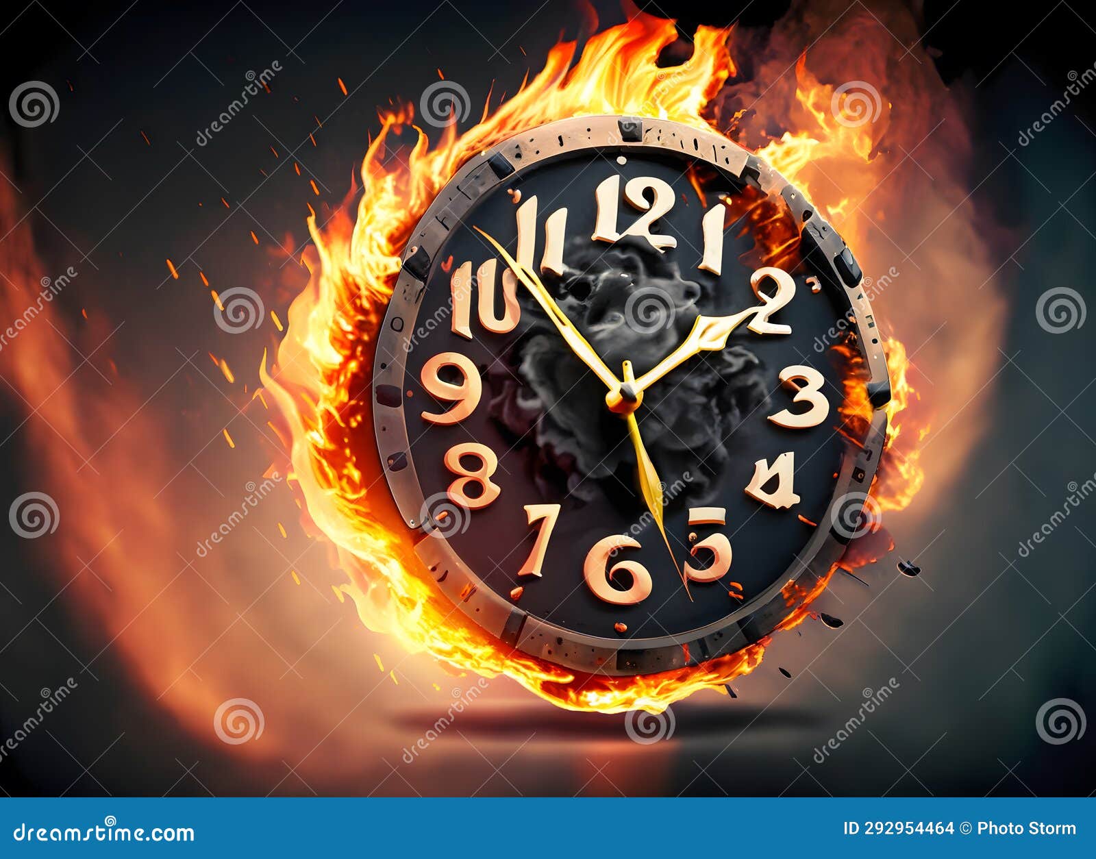 Time in Flames: a Symbol of Urgency and Limited Moments Stock ...