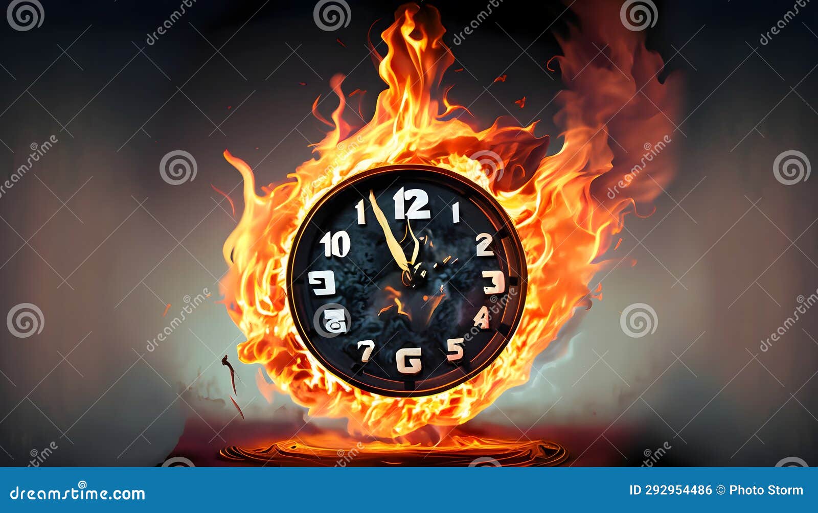 Time in Flames: a Symbol of Urgency and Limited Moments Stock ...