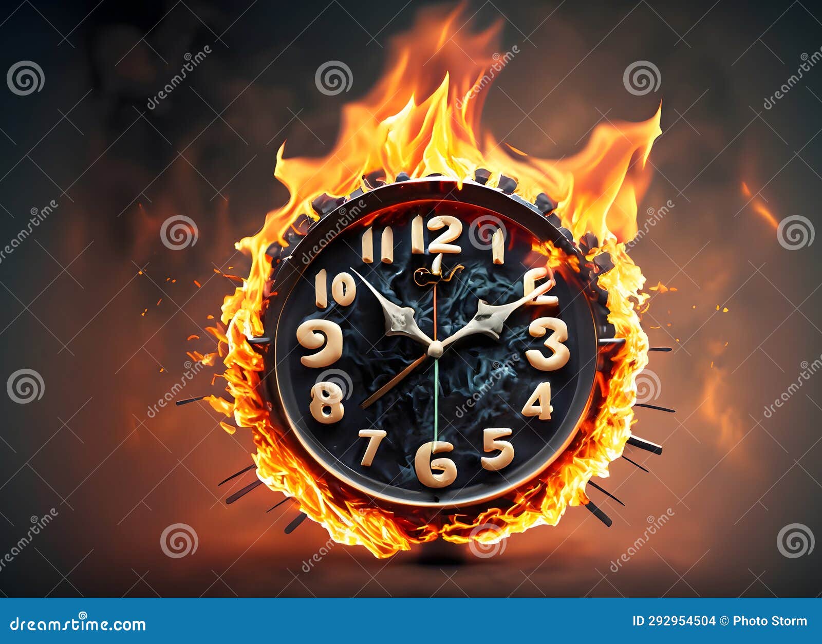 Time in Flames: a Symbol of Urgency and Limited Moments Stock ...