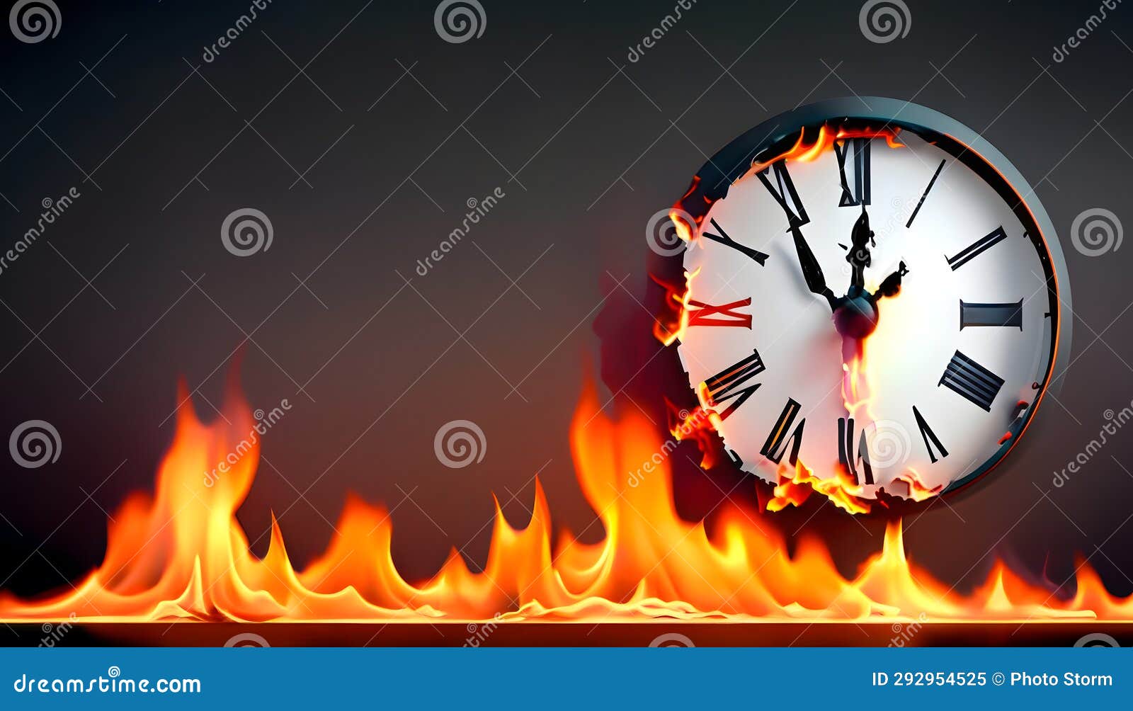 Time in Flames: a Symbol of Urgency and Limited Moments Stock ...