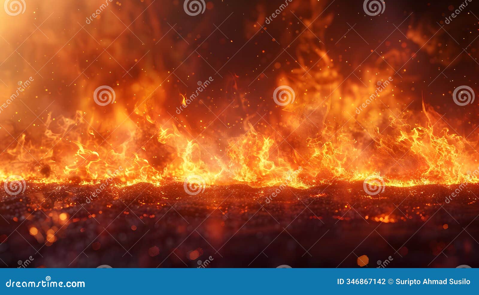 Fiery Inferno Amidst Darkness Background Royalty-Free Stock Photography ...