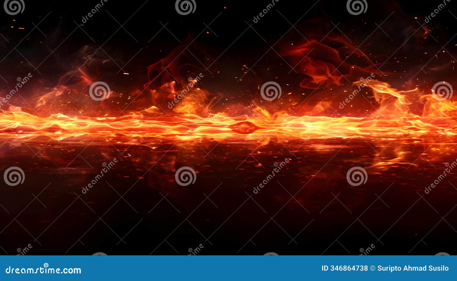 Fiery Inferno Background Illustration Stock Illustration - Illustration ...