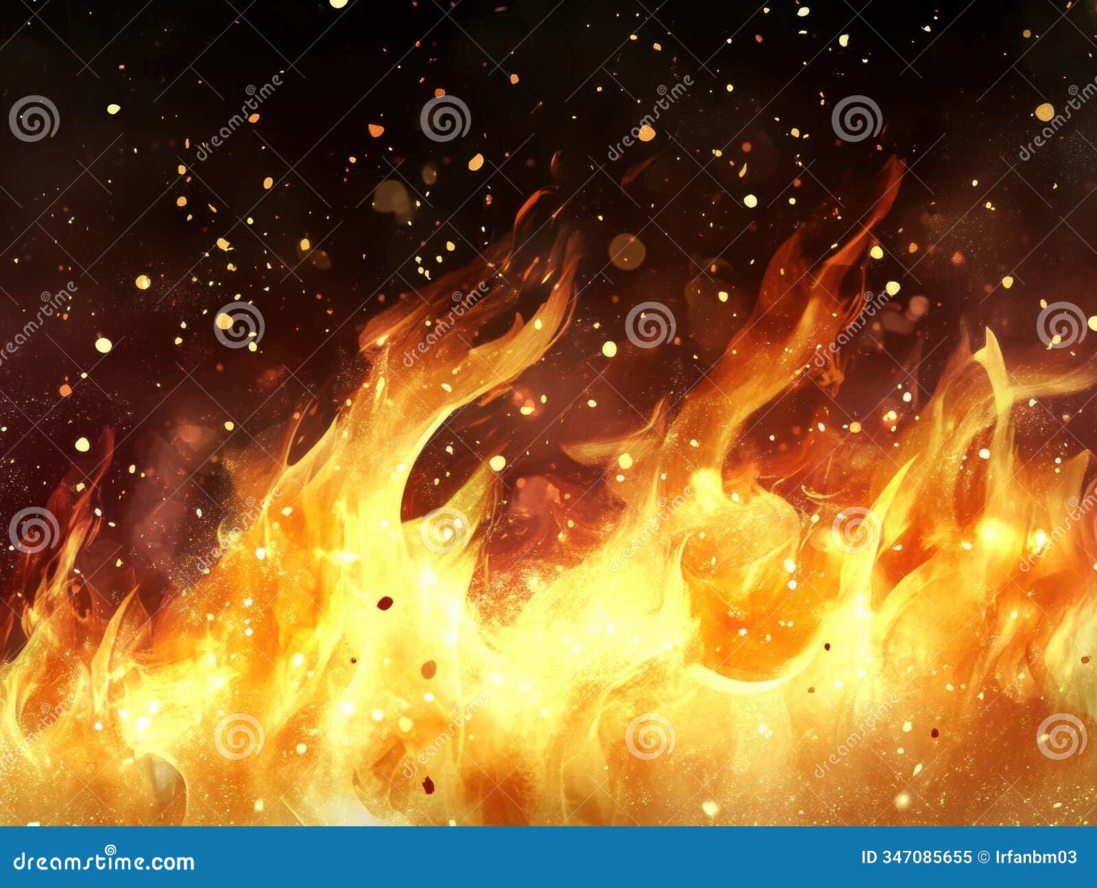 Fiery Inferno, a Blaze of Orange and Yellow Stock Image - Image of ...