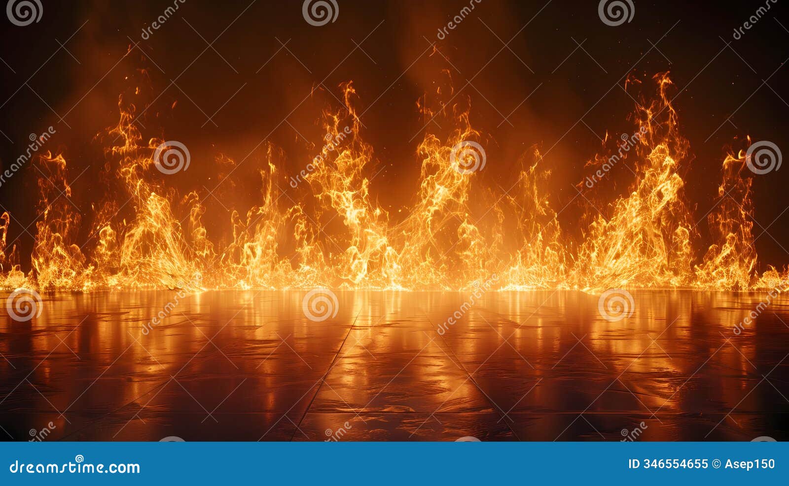 Fiery Inferno Amidst Darkness Background Royalty-Free Stock Photography ...