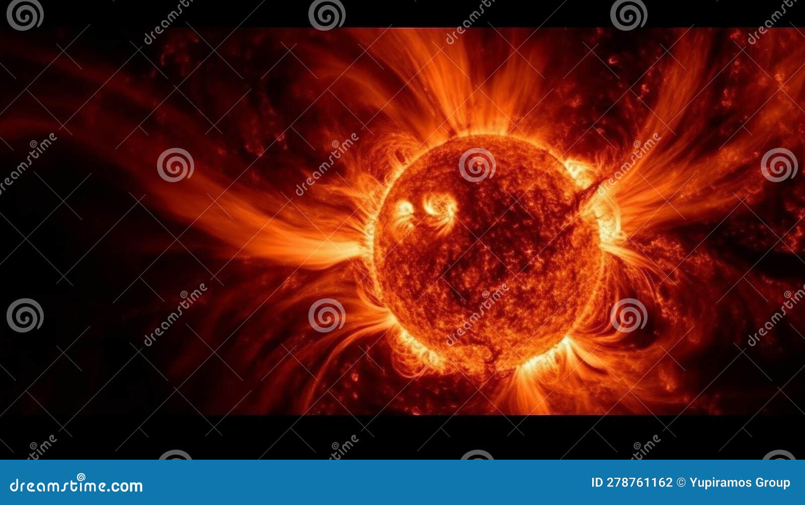 Fiery Inferno of a Natural Phenomenon, Exploding in Abstract Design ...