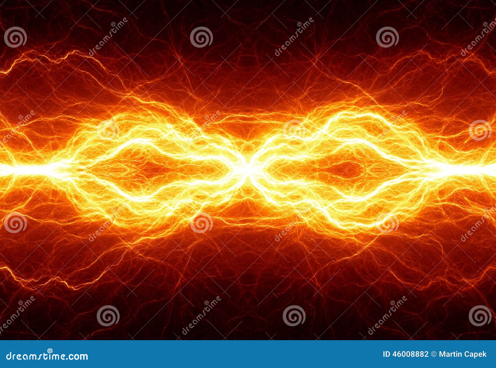 Fiery lightning stock illustration. Illustration of concept - 46008882