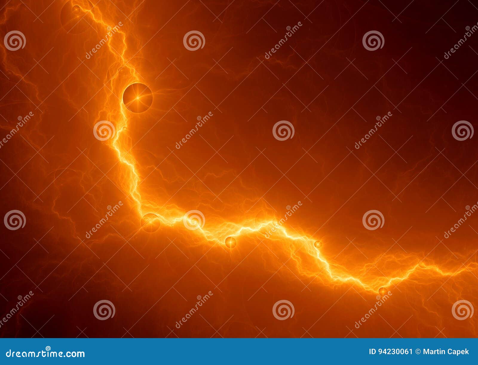 Fiery Lightning Einstein`s Mass-energy Equivalence Stock Image ...