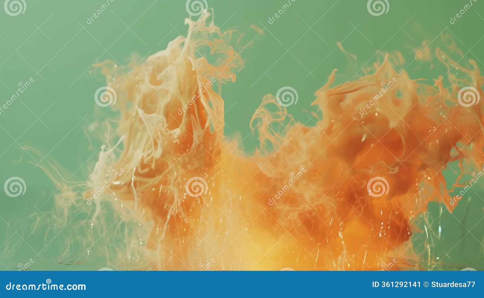 Fiery Liquid Explosion in Underwater Environment Stock Image - Image of ...