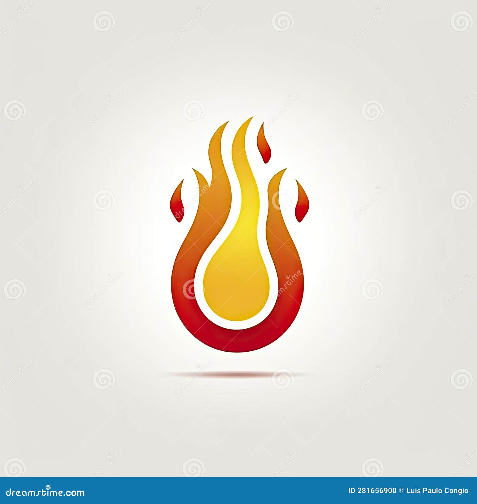 A fiery logo stock illustration. Illustration of service - 281656900
