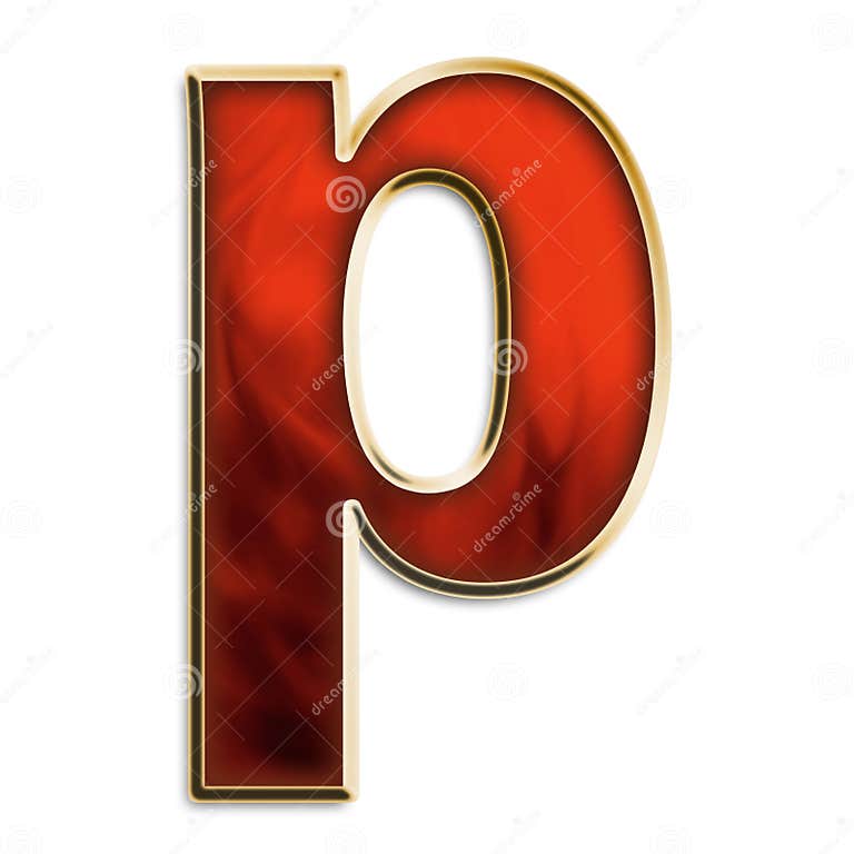 Fiery lowercase p stock illustration. Illustration of bold - 5021921