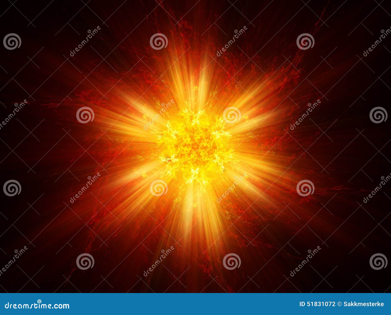 Fiery Magical Explosion Background Stock Illustration - Illustration of ...