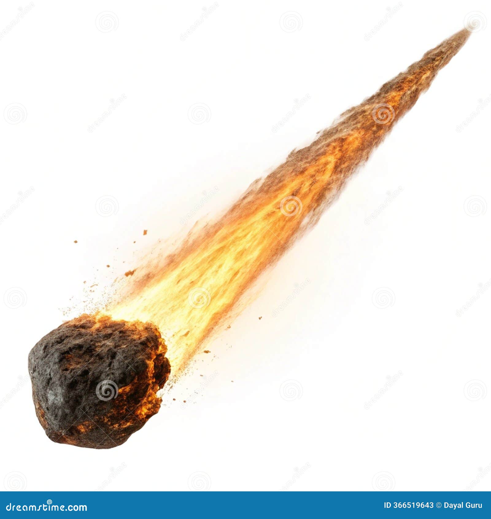 Fiery Meteoroid Isolated On Transparent Background Stock Photo ...