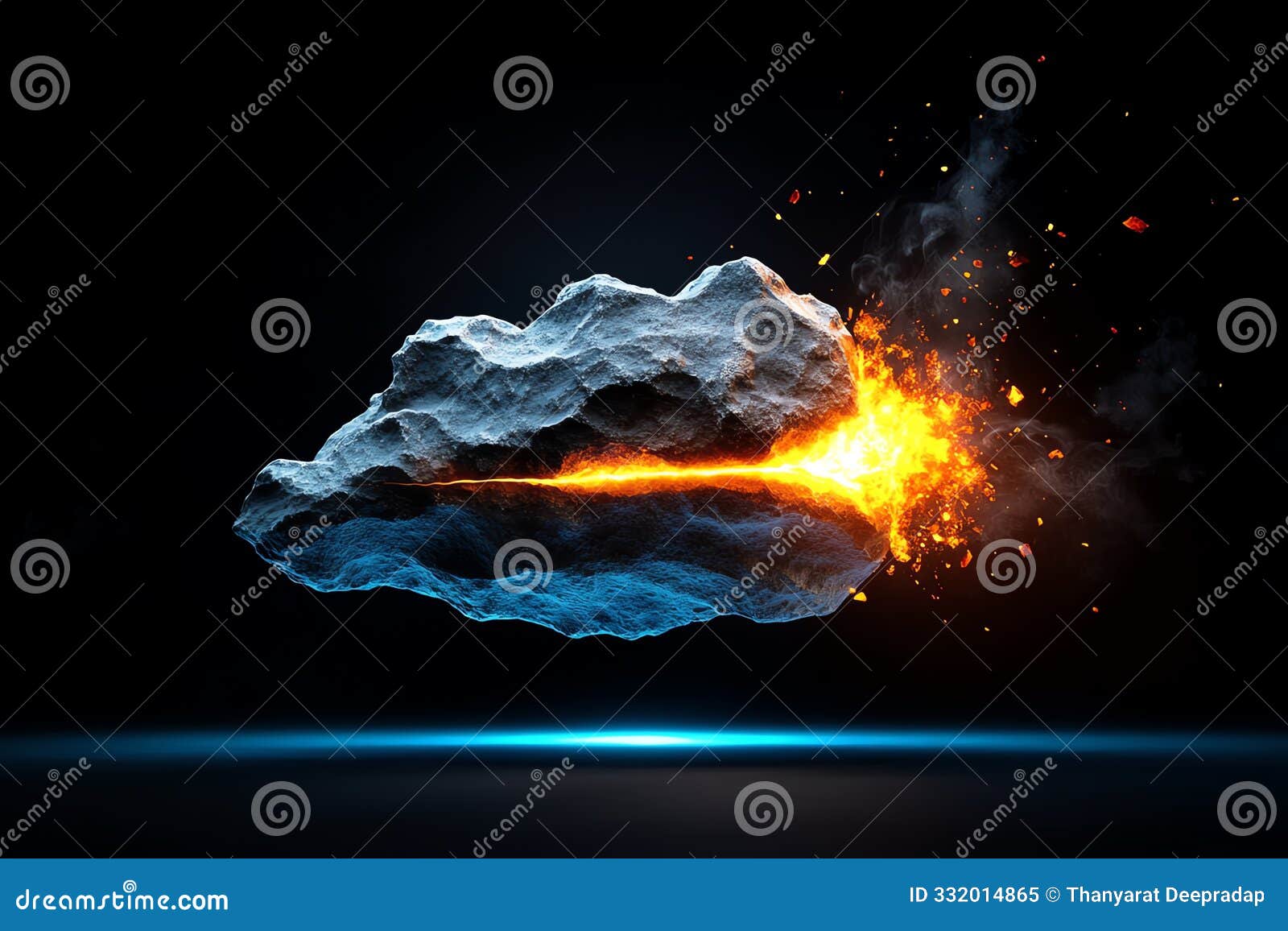 Debris Of A Stellar Explosion In The Outer Space Stock Illustration ...