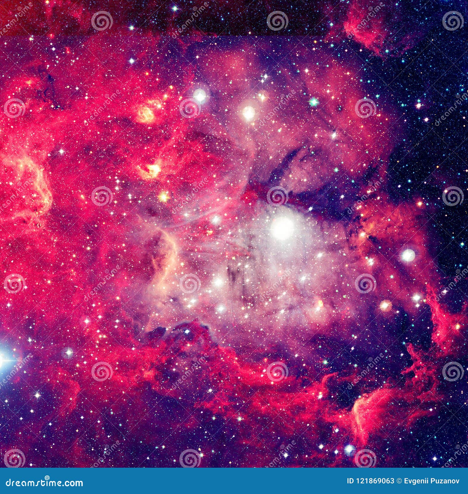 Fiery Nebula in Outer Space. Elements of this Image Furnished by NASA ...