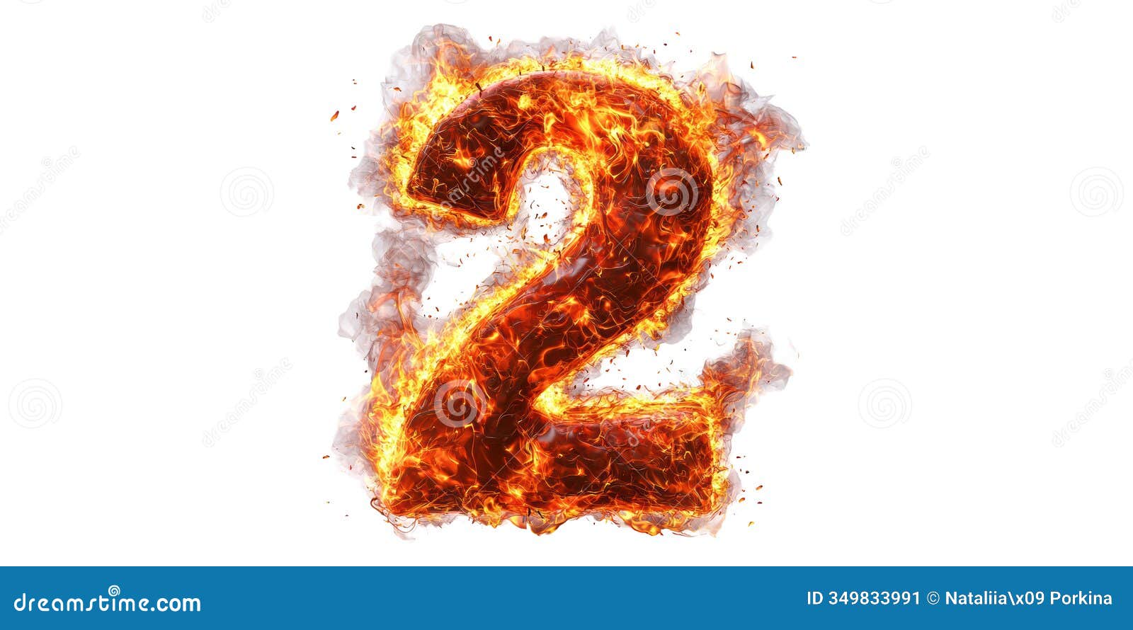 A Fiery Number 2025 In A Dark Forest Setting With Fallen Leaves And ...