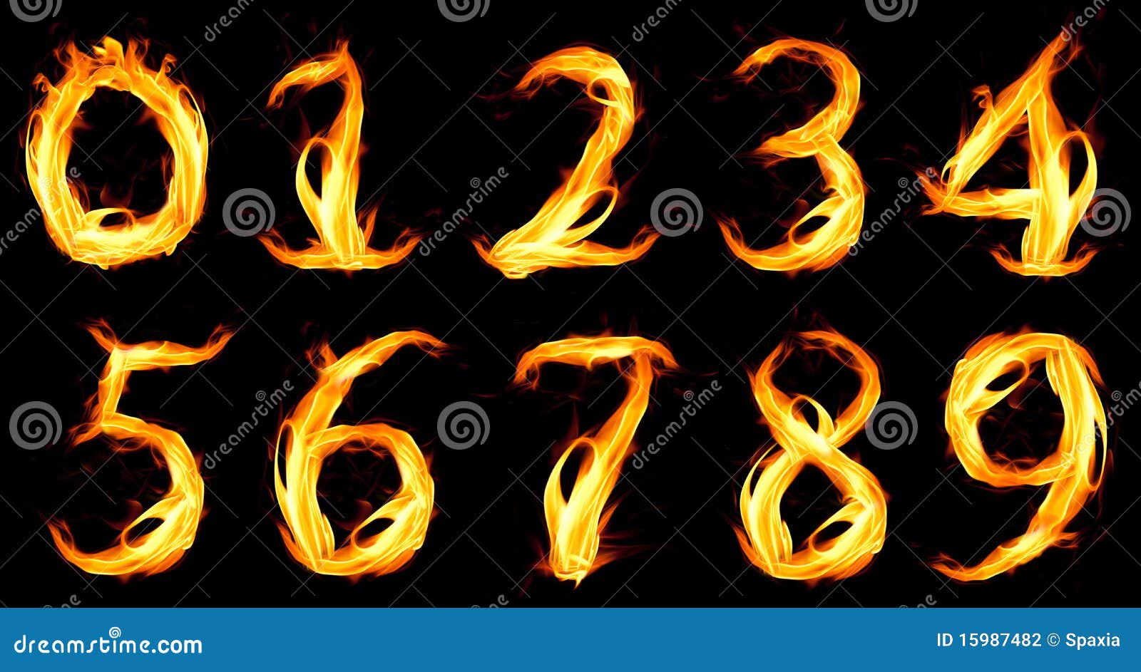 Fiery number zero stock illustration. Illustration of glow - 15987482
