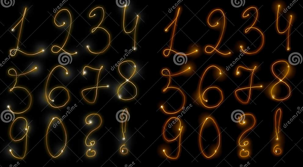 Fiery numbers stock illustration. Illustration of fiery - 11763081