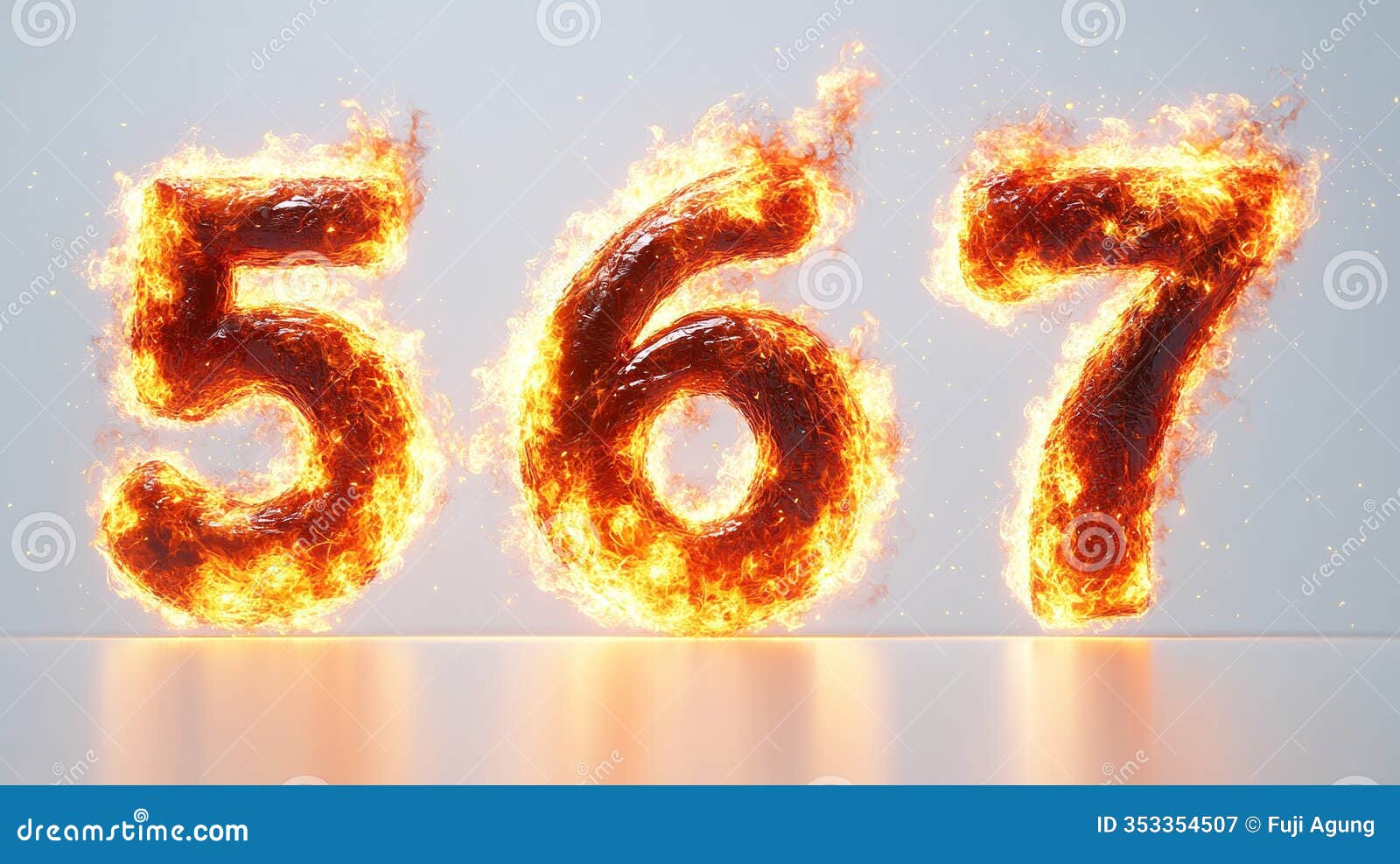 Fiery Numbers 2025 Ablaze, Representing New Year, Intense Flames, Hot ...