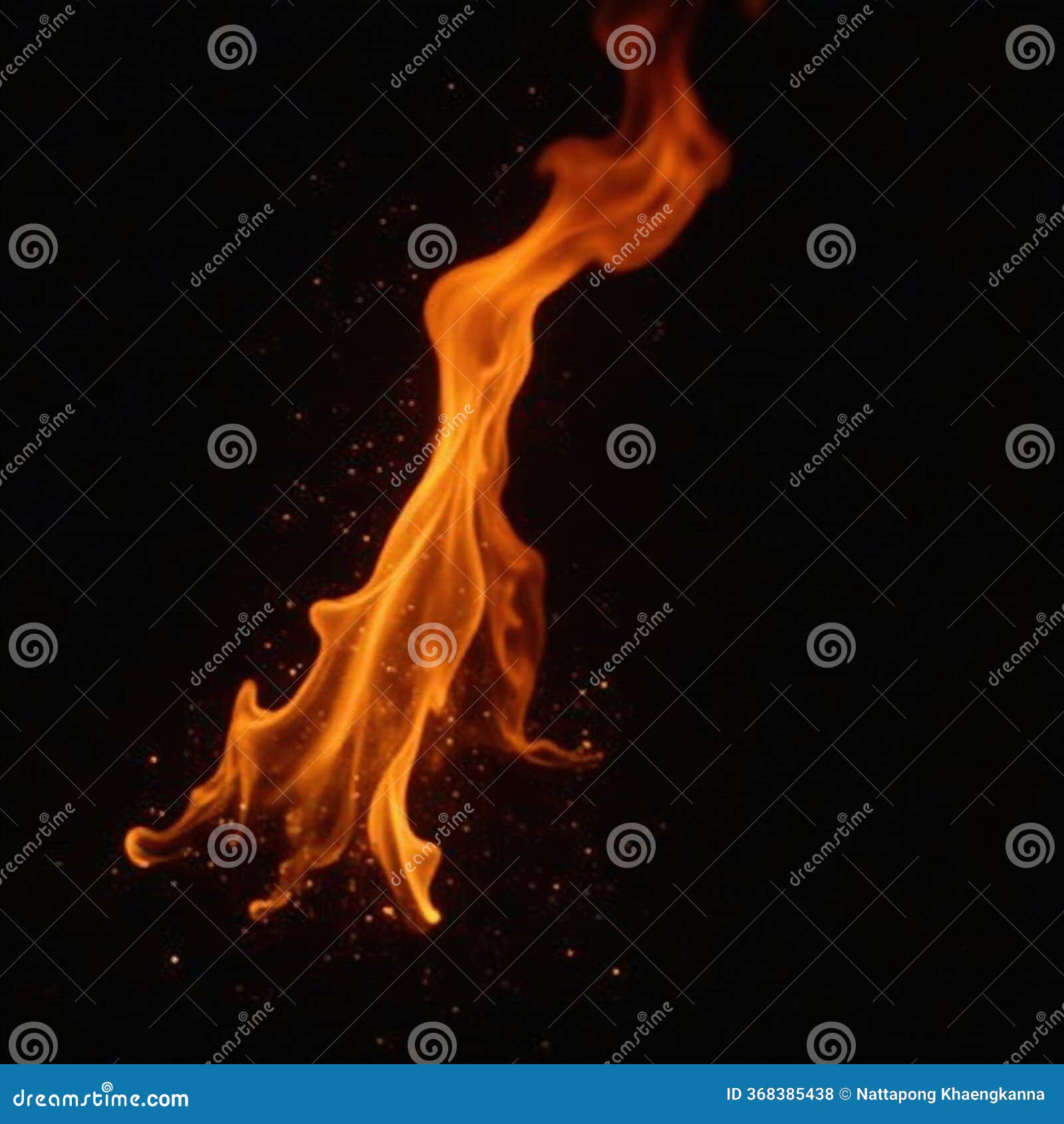 Flame With Sparks, Fire With Flying Cinder, Abstract Glowing Embers ...