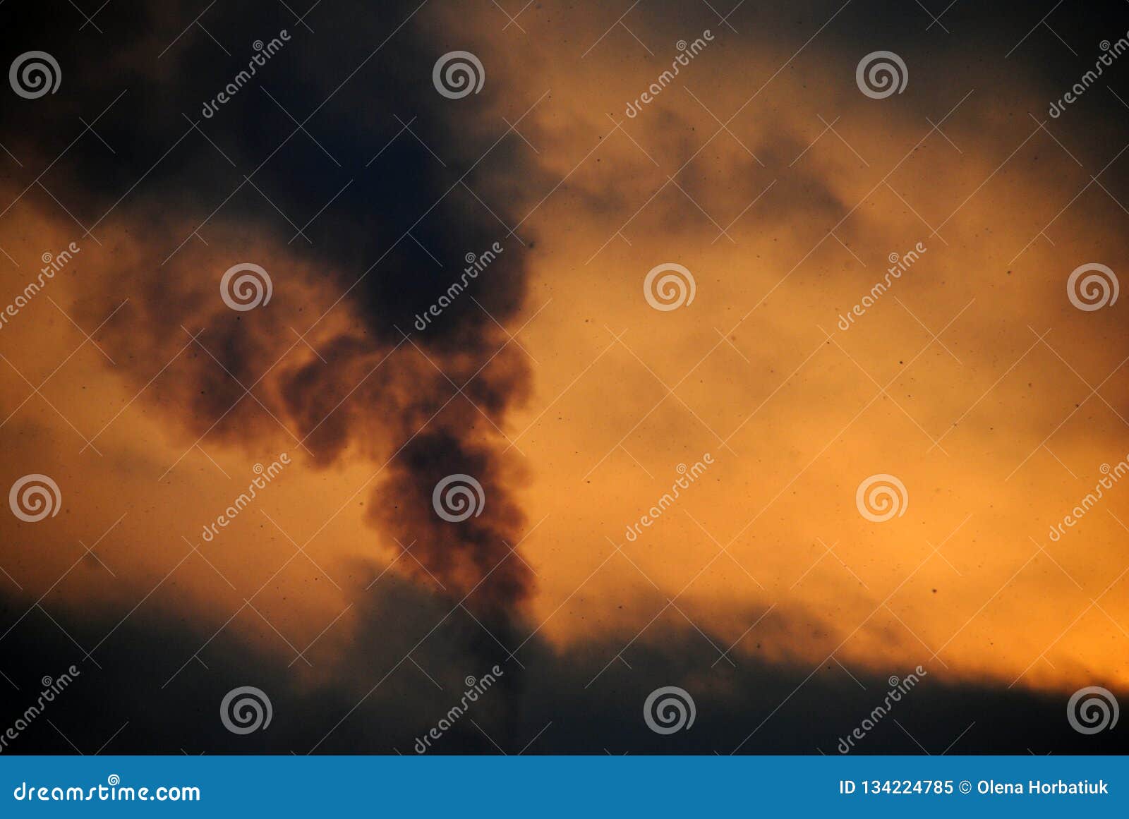 Fiery Orange Sunset Sky. Beautiful Sky Stock Image - Image of idyllic ...