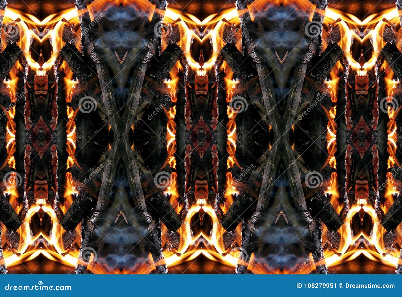 Fiery patterns. stock illustration. Illustration of yellow - 108279951