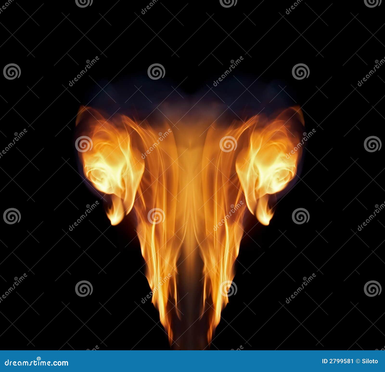Fiery phantom stock image. Image of flame, abstraction - 2799581