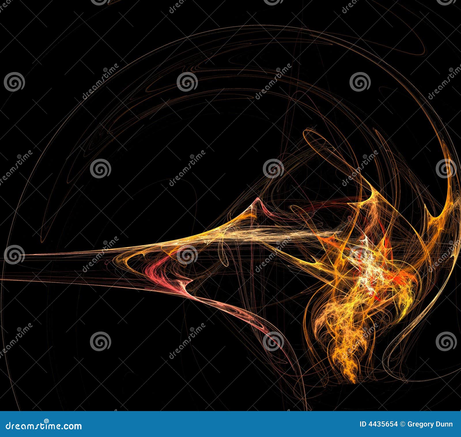 Fiery Phoenix Fractal stock illustration. Illustration of energy - 4435654