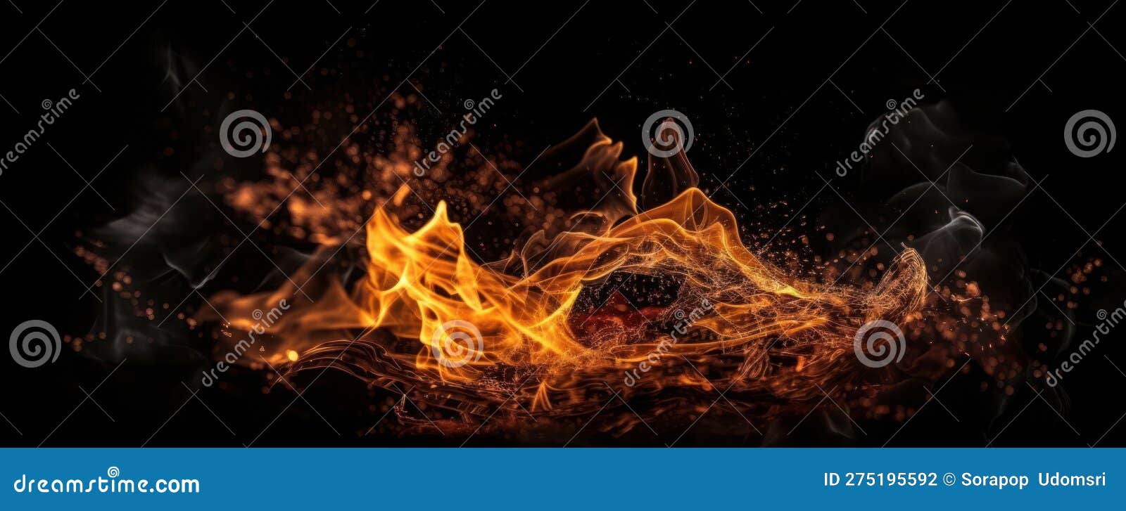 Fiery Red and Orange Flames Creating an Intense Abstract Pattern on a ...