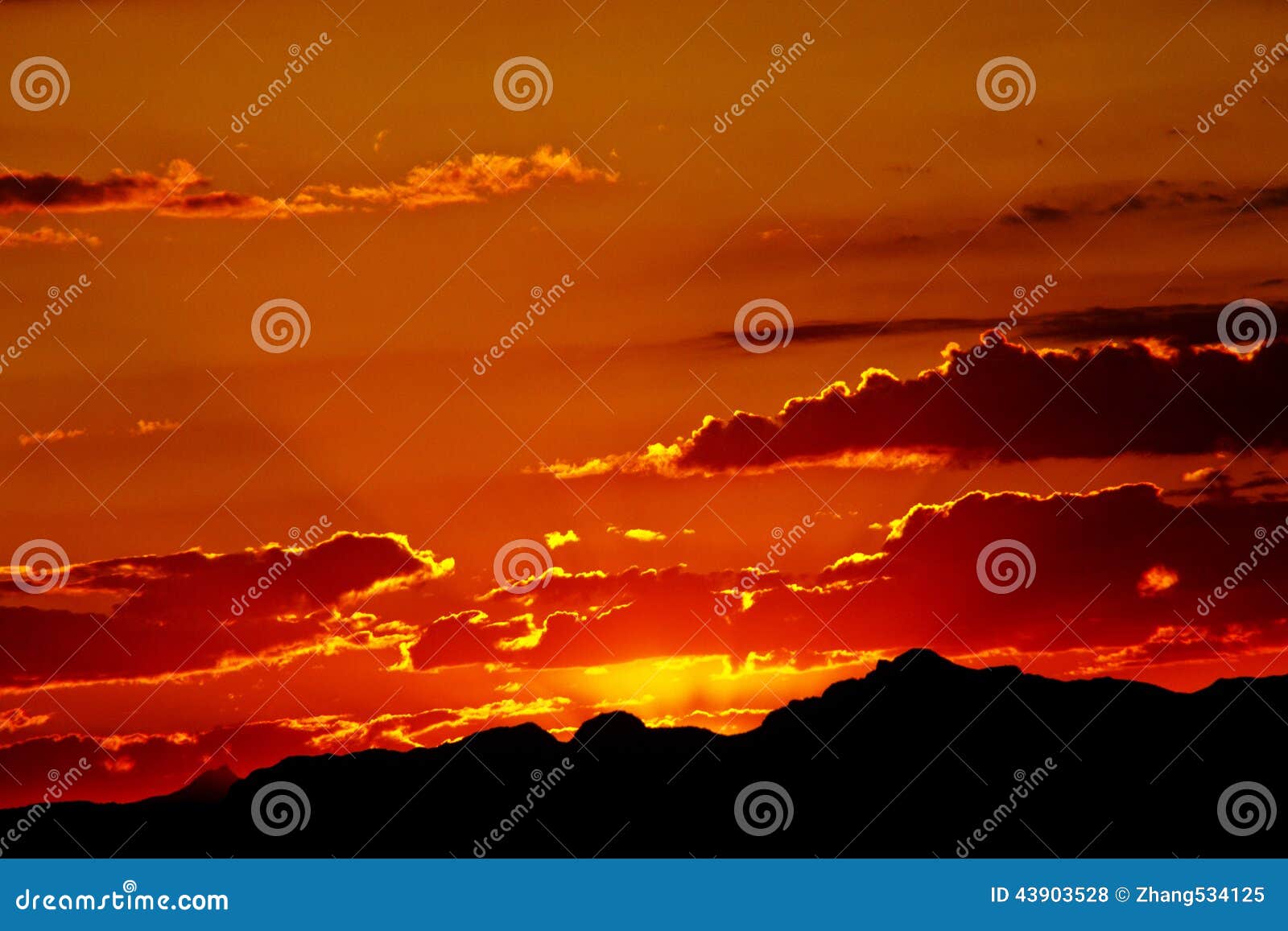 The fiery red sunset stock photo. Image of cloud, dusk - 43903528